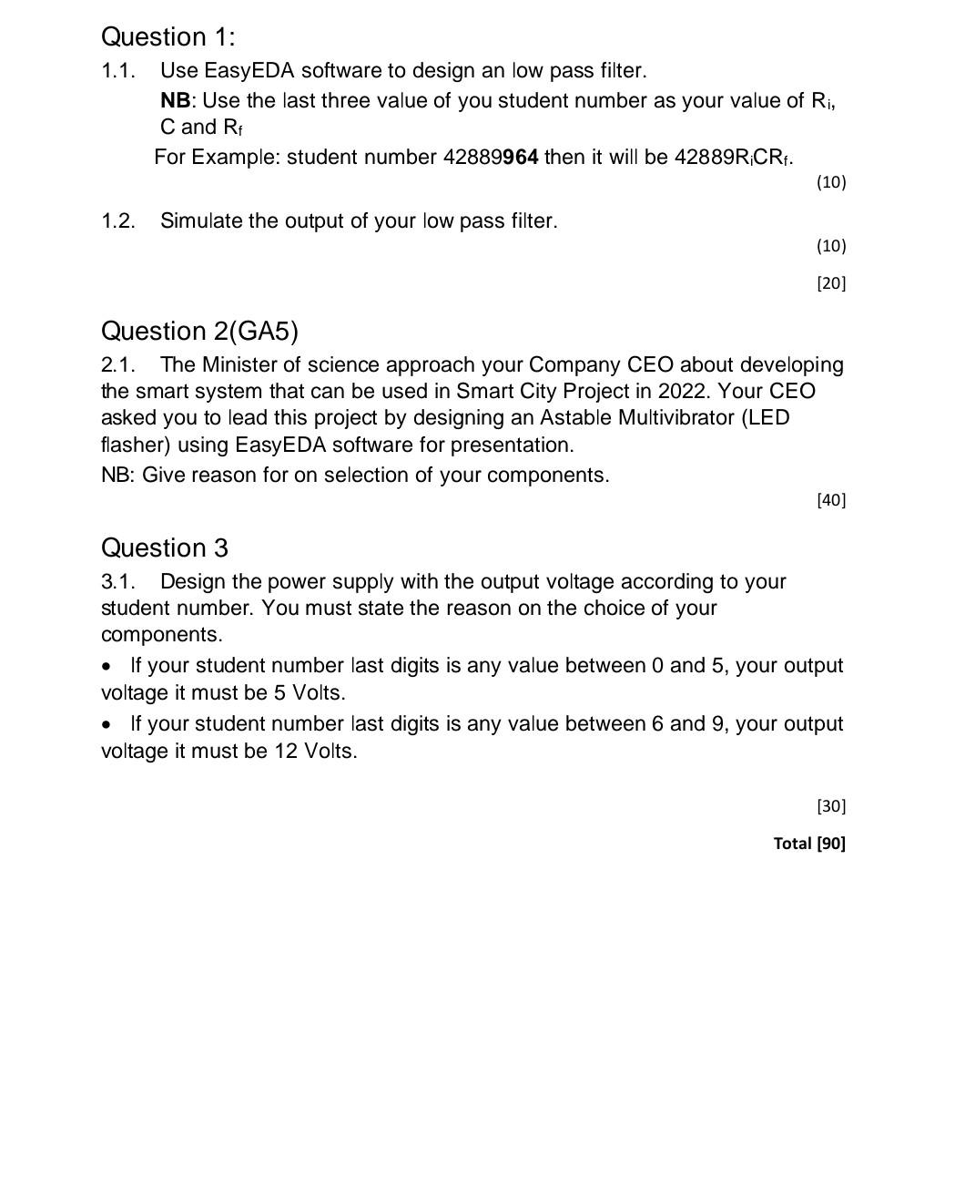 Solved Question 1: 1.1. Use EasyEDA software to design an | Chegg.com