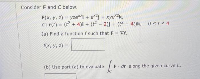 Solved Consider F and C below. | Chegg.com