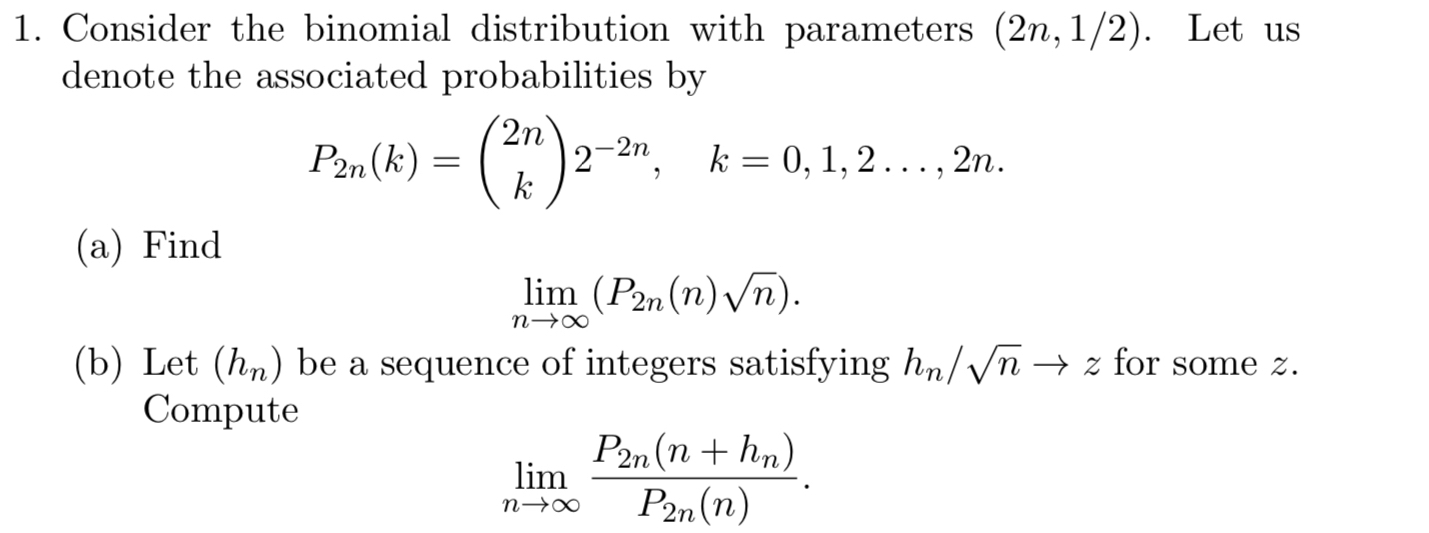 Solved Consider the binomial distribution with parameters | Chegg.com
