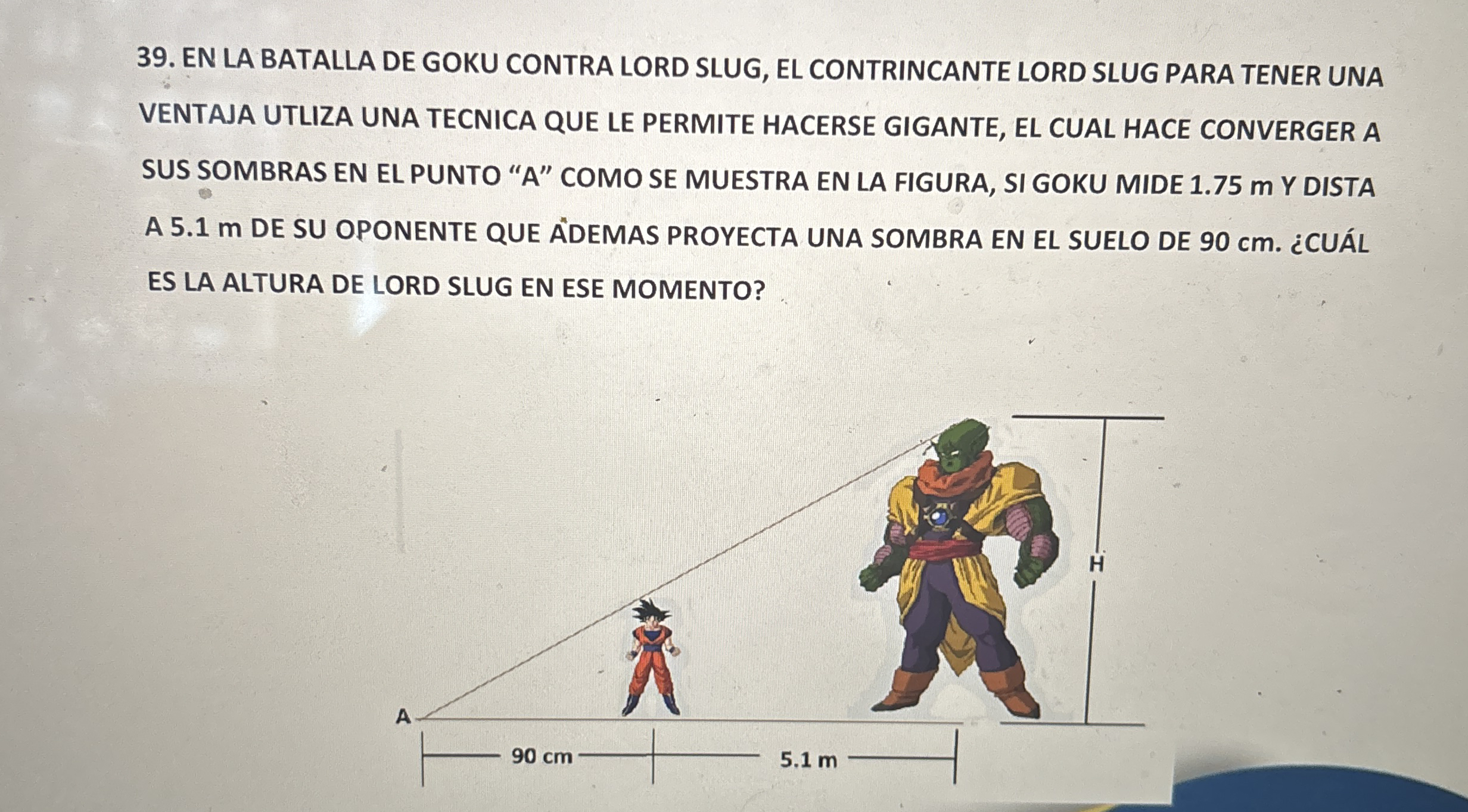 Solved EN LA BATALLA DE GOKU CONTRA LORD SLUG, EL | Chegg.com