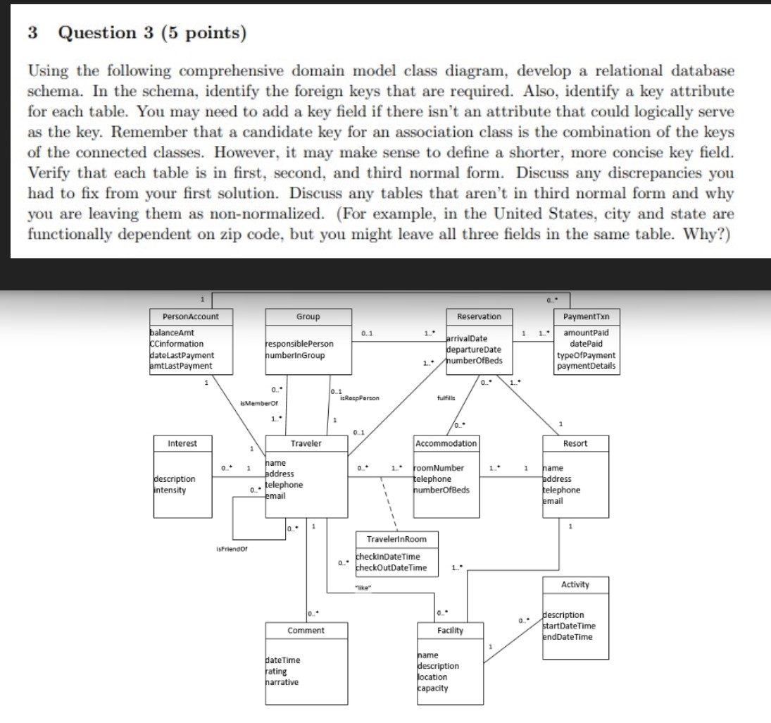 Solved 3 ﻿Question 3 (5 ﻿points) ﻿Using the following | Chegg.com