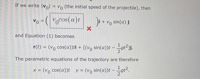 Solved EXAMPLE 5 A projectile is fired with an angle of | Chegg.com