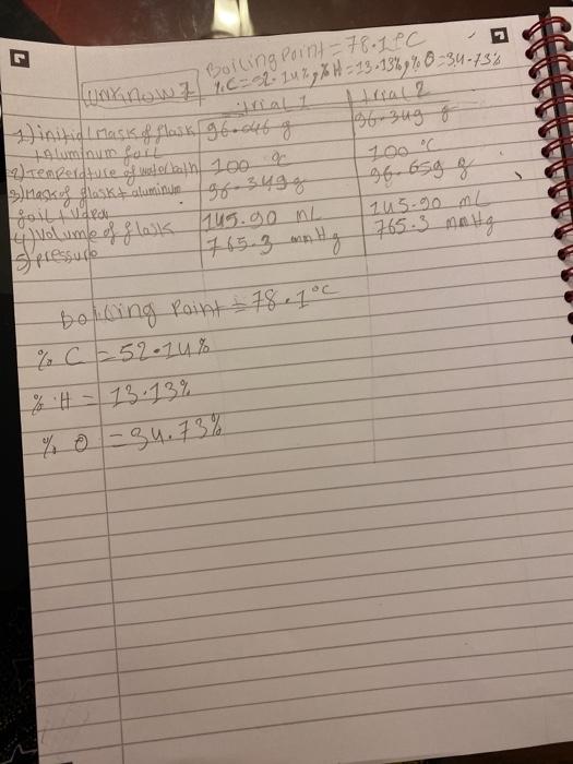 Solved Laboratory 14: Modified Dumas Method for Molar Mass | Chegg.com