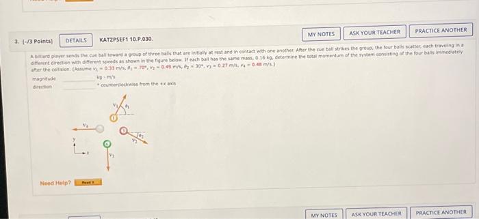 Solved 3. [-13 Points) DETAILS KATZPSEF1 10.P.030 MY NOTES | Chegg.com Solved 3. [-13 Points) DETAILS KATZPSEF1 10.P.030 MY NOTES | Chegg.com