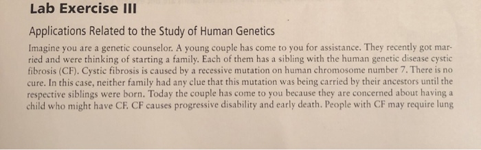 Solved Lab Exercise III Applications Related to the Study of | Chegg.com