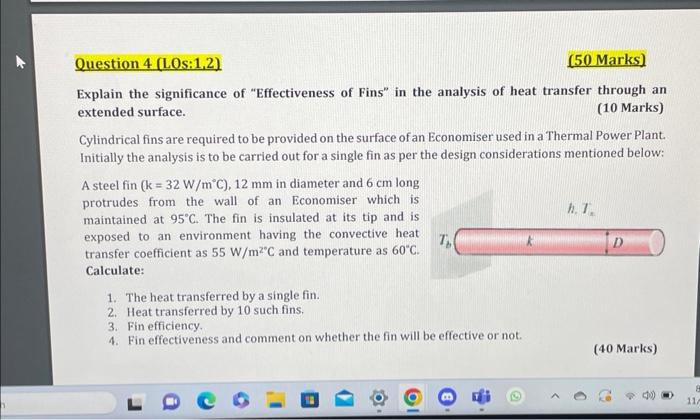 Solved Explain the significance of "Effectiveness of Fins" | Chegg.com