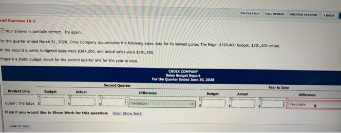 Solved CALCULATOR FULL SCREEN PRINTER VERSION BACK rief | Chegg.com