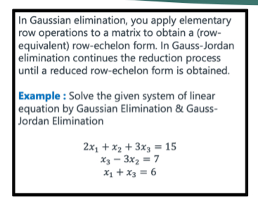 Solved In Gaussian elimination, you apply elementary row | Chegg.com