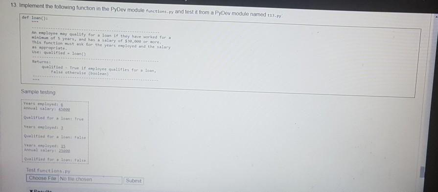 Solved 13. Implement the following function in the PyDev | Chegg.com
