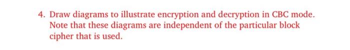 Solved 4. Draw diagrams to illustrate encryption and | Chegg.com