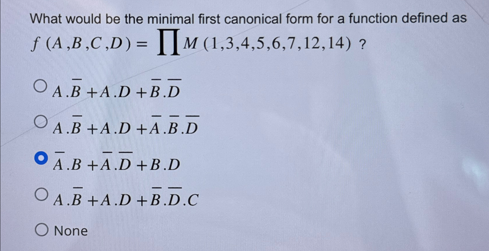 Solved What would be the minimal first canonical form for a | Chegg.com
