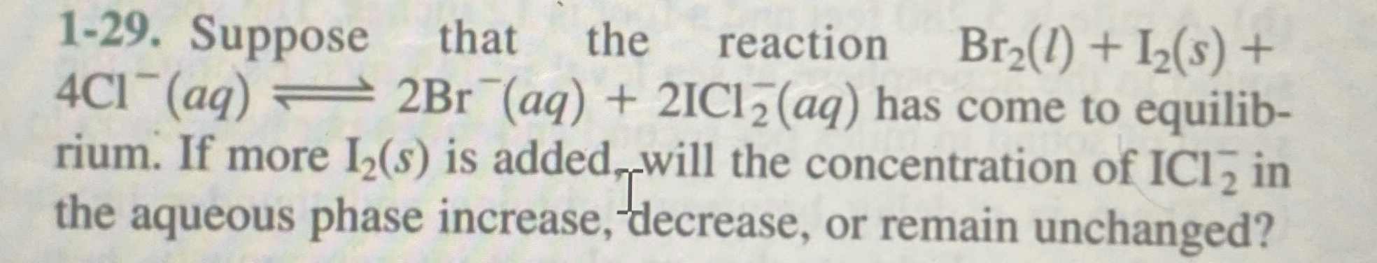 Solved 1-29. ﻿Suppose that the reaction | Chegg.com