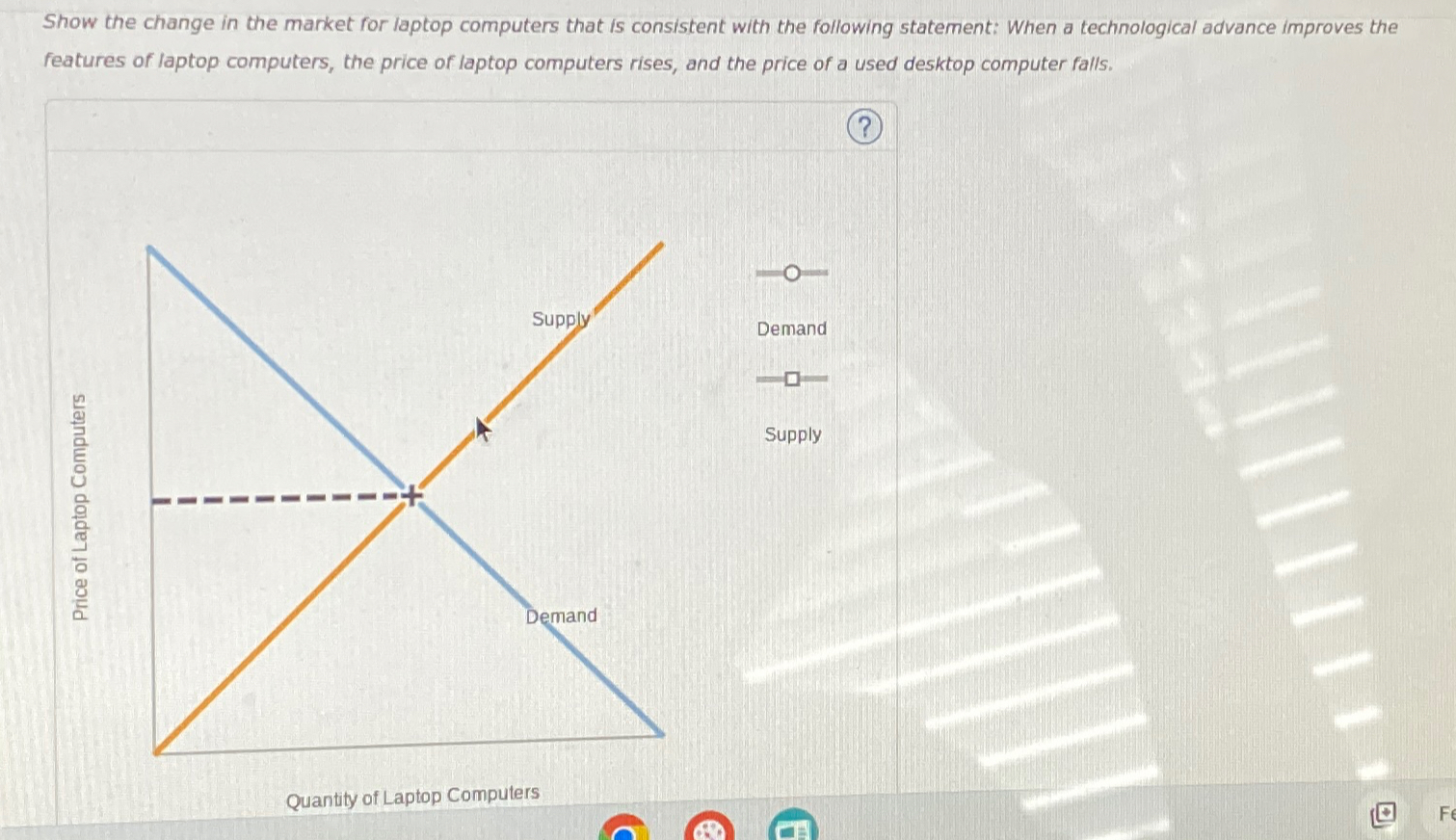 Solved Show the change in the manket for laptop computers | Chegg.com