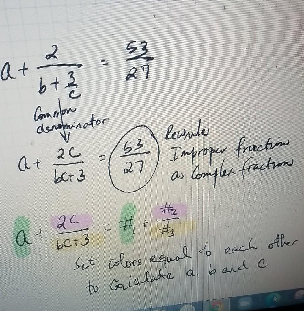 Solved at 33 b+ 1 a. 20 124 27) Improper fraction as Complea | Chegg.com