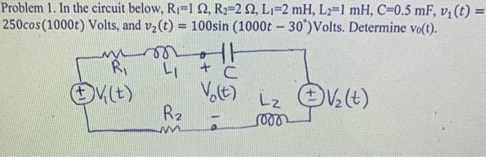 Solved Problem 1. In the circuit below, | Chegg.com