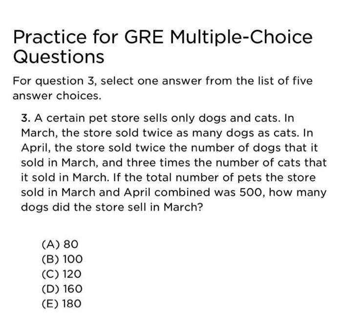 Solved Practice for GRE Multiple-Choice Questions For | Chegg.com