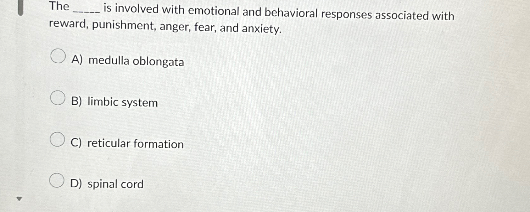 Solved The is involved with emotional and behavioral | Chegg.com
