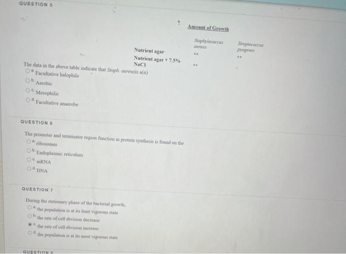 Solved QUESTION 4 The Figure shows a typical bacterial | Chegg.com