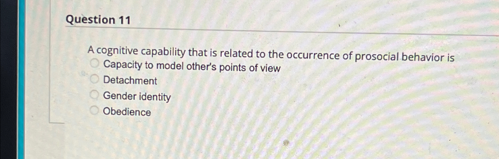 Solved Question 11A cognitive capability that is related to | Chegg.com