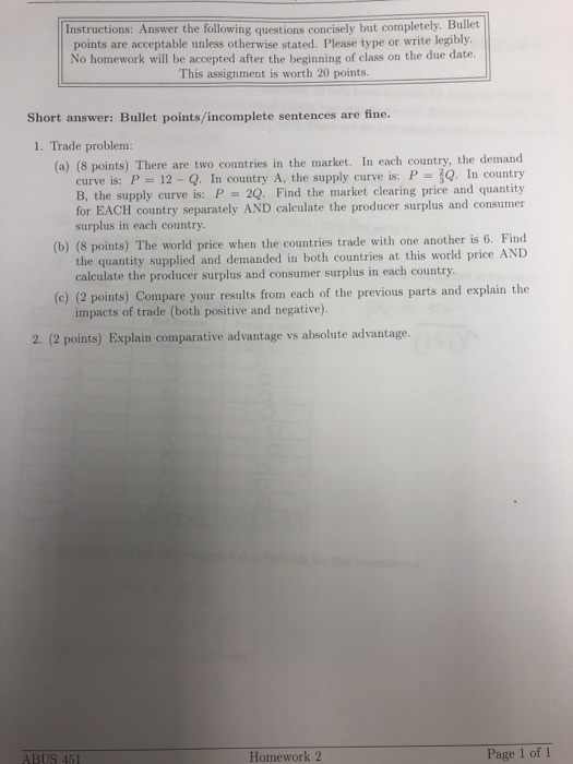 Solved Instructions: Answer the following questions | Chegg.com