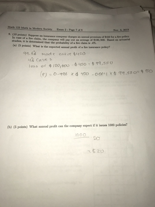 Solved Math 123 Math In Modern Society Estam 2 - Page 7 of 8 | Chegg.com