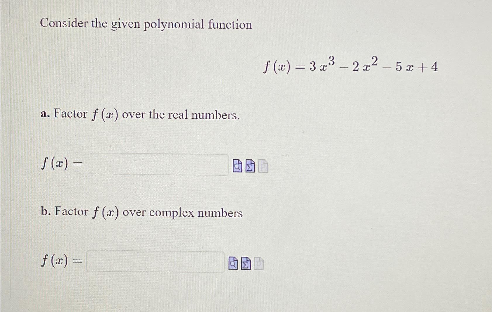 Consider the given polynomial | Chegg.com