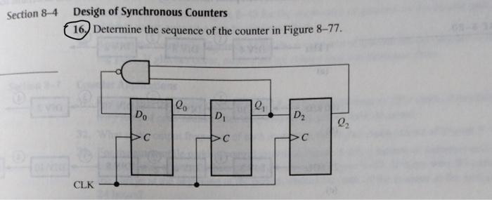 Solved Section 8-4 Design of Synchronous Counters 16. | Chegg.com