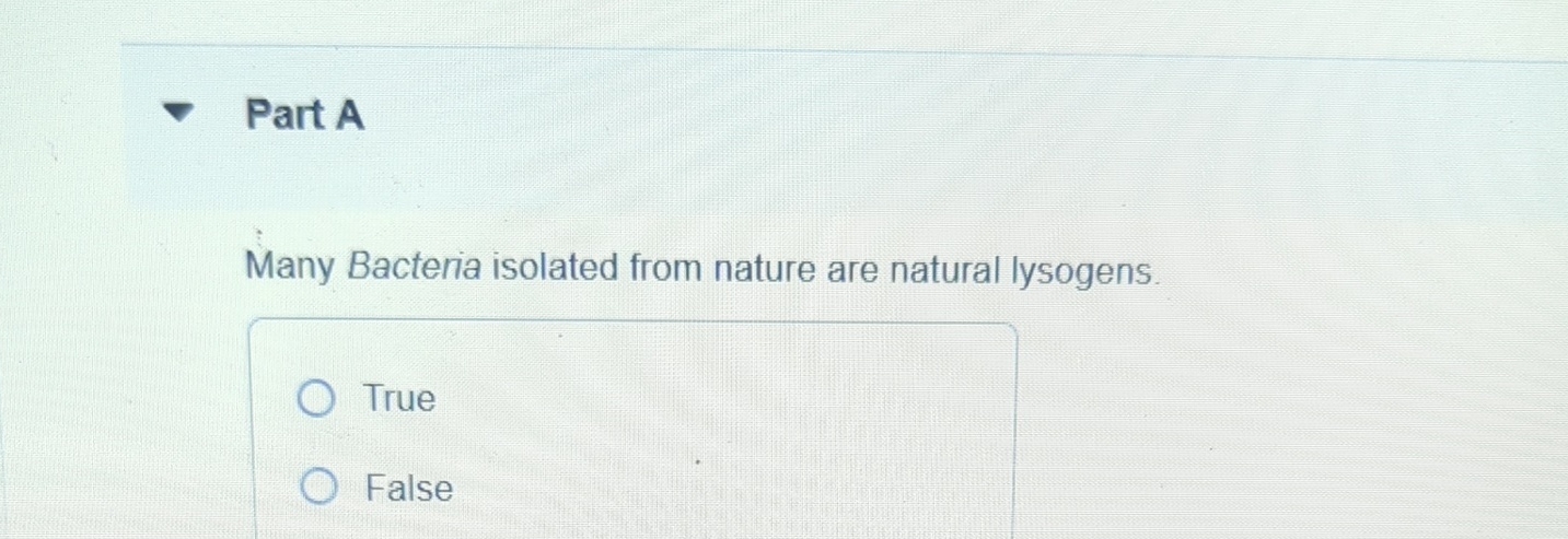 High Quality SOLUTION Part AMany Bacteria isolated from nature are ...