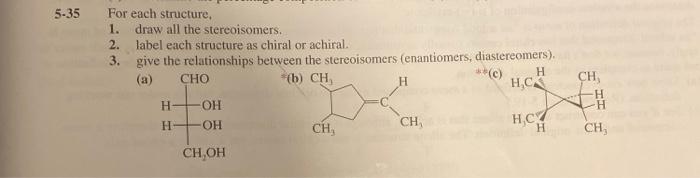 Solved 5-31 Draw the enantiomer, if any, for each structure. | Chegg.com