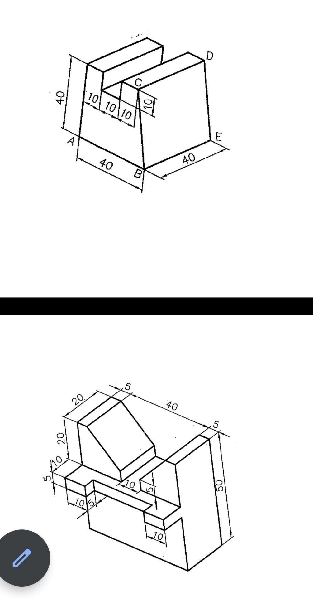 Solved DRAWING ISOMETRIC VIEW Draw the given isometric | Chegg.com