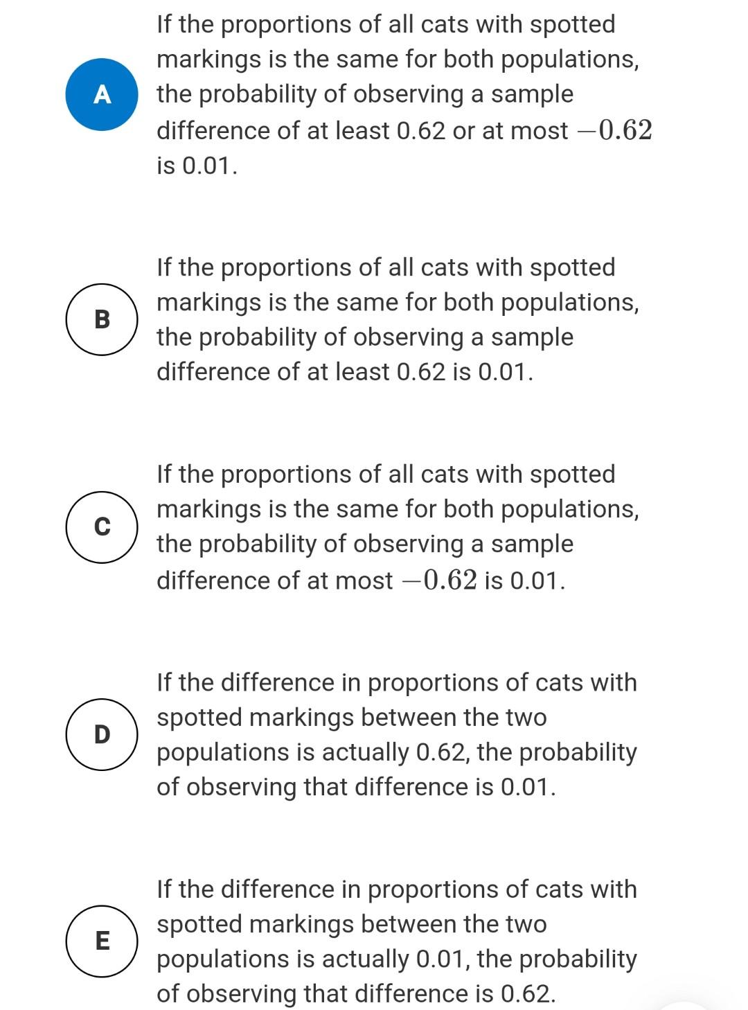 Solved Biologists were studying the proportions of cats that | Chegg.com