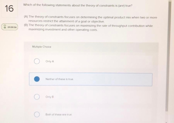 Solved Which of the following statements about the theory of | Chegg.com