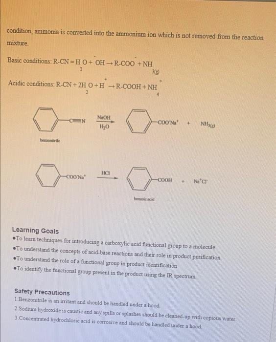 Solved EXPERIMENT 2: Synthesis of Benzoic Acid Background | Chegg.com