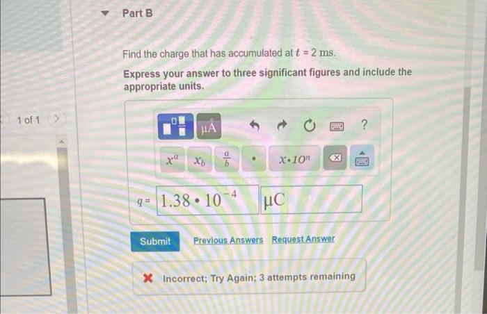 Solved Find the expression for the charge accumulating at | Chegg.com