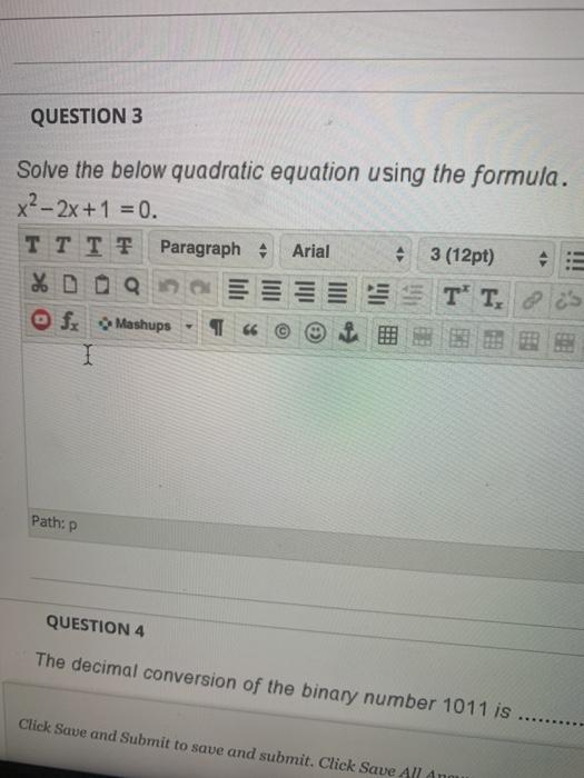 Solved QUESTION 3 Solve the below quadratic equation using | Chegg.com
