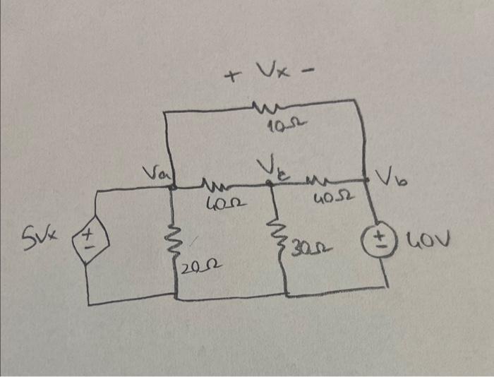 Solved Find Va,Vb,Vc,Vx | Chegg.com