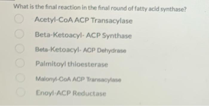 Solved What is the final reaction in the final round of | Chegg.com
