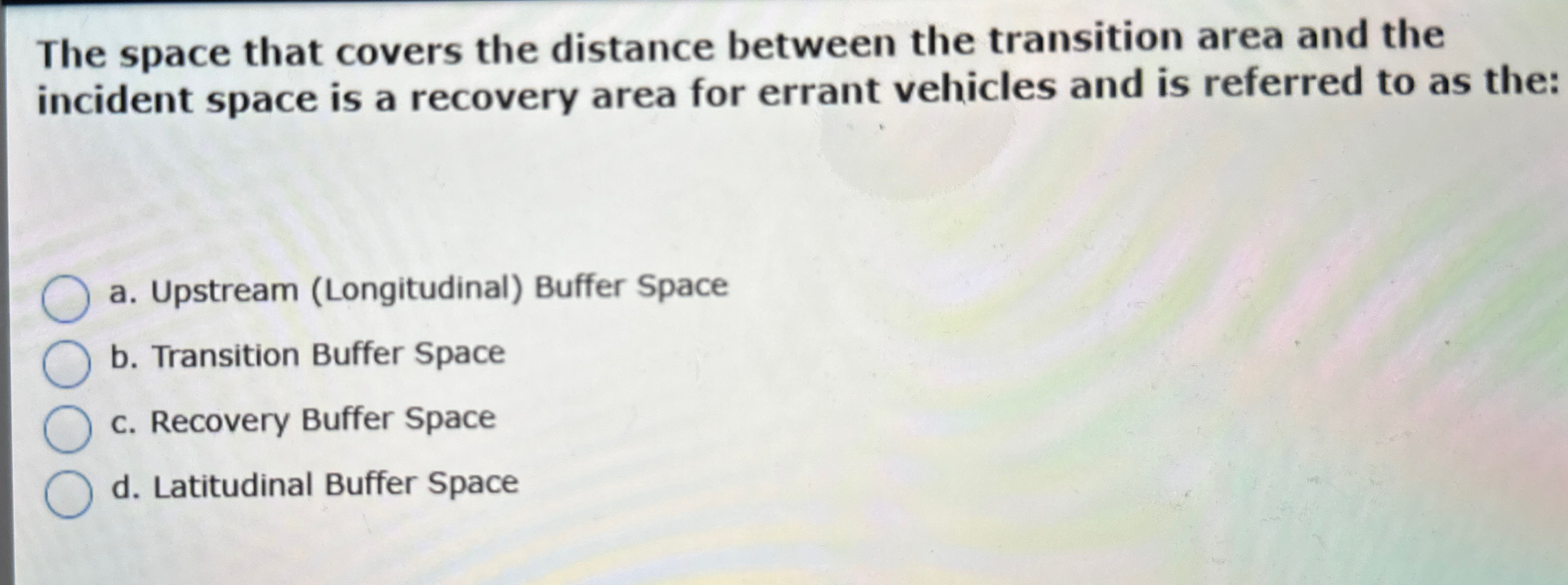 Solved The space that covers the distance between the | Chegg.com