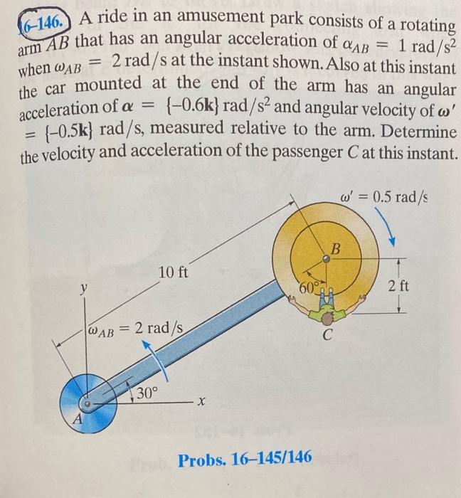Solved (-146. A ride in an amusement park consists of a | Chegg.com