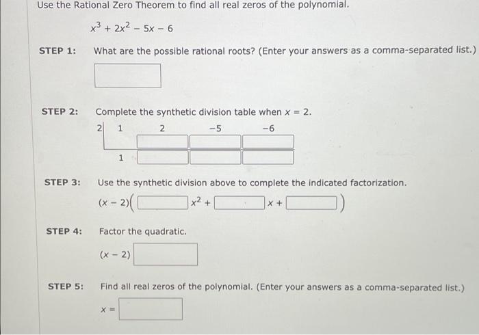 Solved Use the Rational Zero Theorem to find all real zeros | Chegg.com