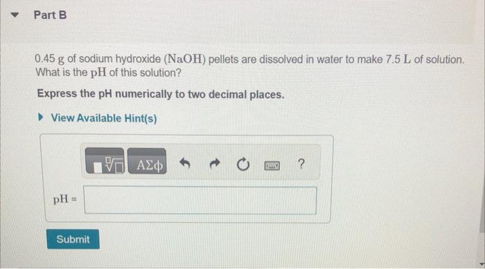 Solved pH is a logarithmic scale used to indicate the | Chegg.com