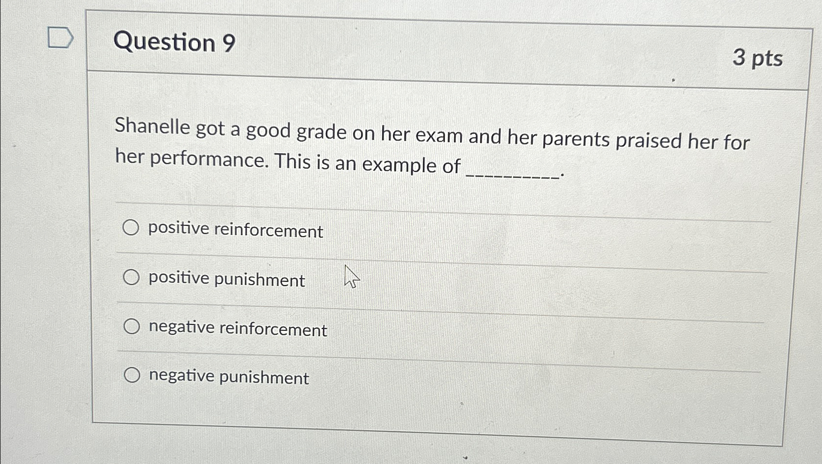 Solved Question 93 ﻿ptsShanelle got a good grade on her exam | Chegg.com