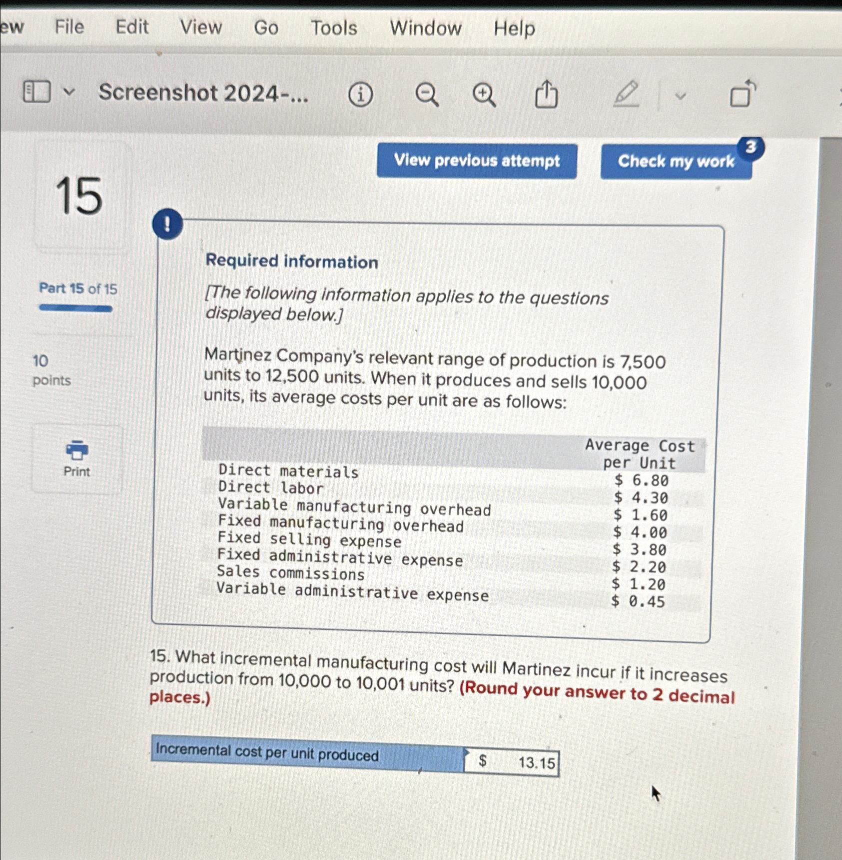 Solved File Edit View Go Tools Window Help国 ﻿V Screenshot | Chegg.com