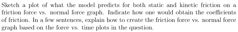 Sketch a plot of what the model predicts for both | Chegg.com