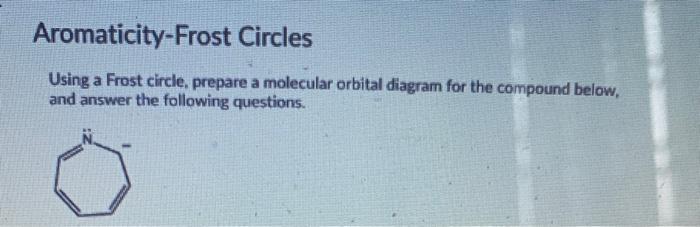 Solved Aromaticity-Frost Circles Using a Frost circle, | Chegg.com