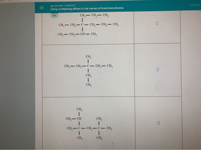 Solved TII ORGANIC CHEMISTRY Using multiplying affixes in | Chegg.com