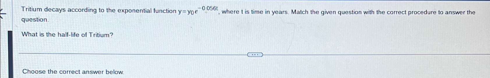 Solved Tritium decays according to the exponential function | Chegg.com