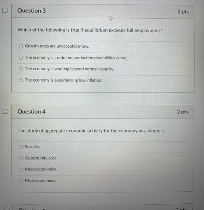 Solved Question 1 2 pts Ceteris paribus, the price level | Chegg.com