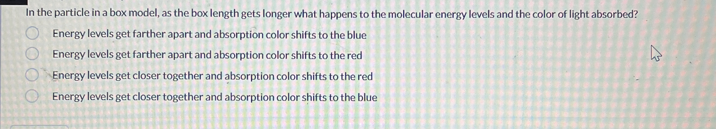 Solved In the particle in a box model, as the box length | Chegg.com