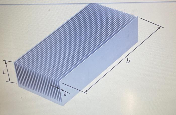 Solved This picture shows an array of fins of rectangular | Chegg.com